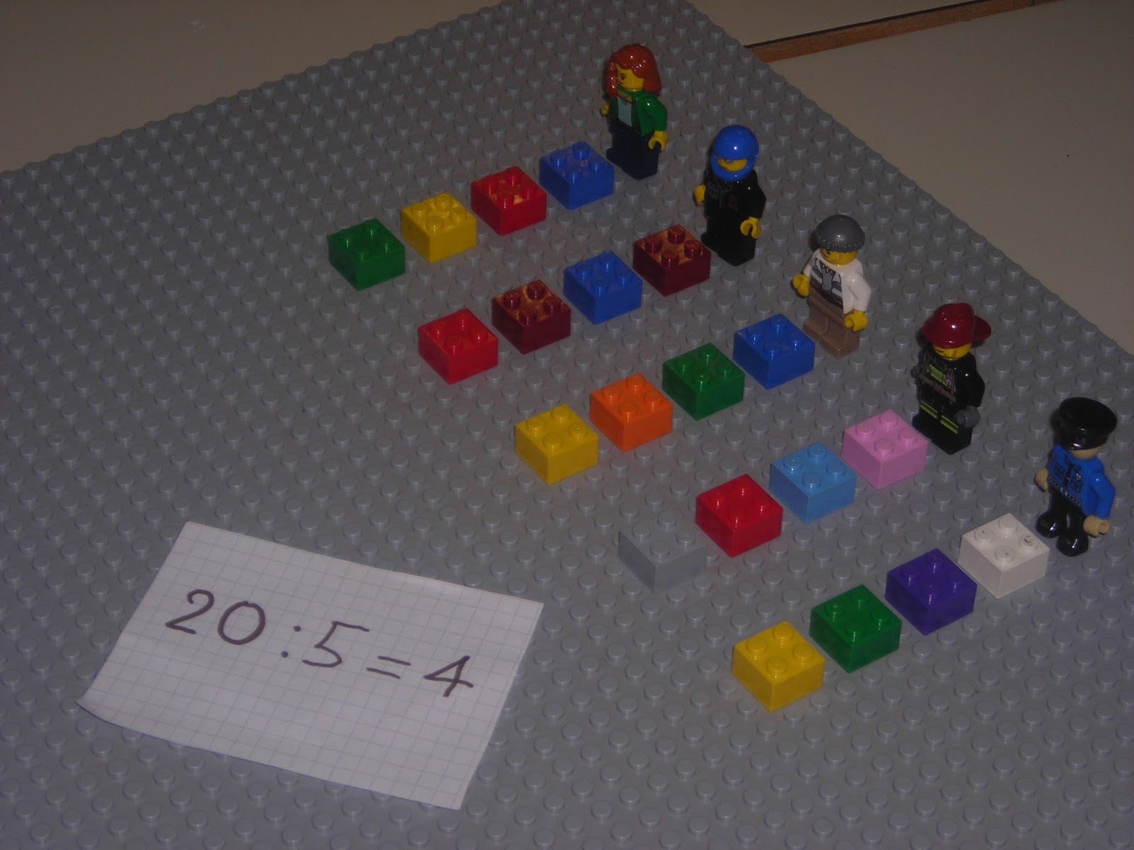 Creating Tomorrow's Schools Today 2014-2017: Division practice with Legos