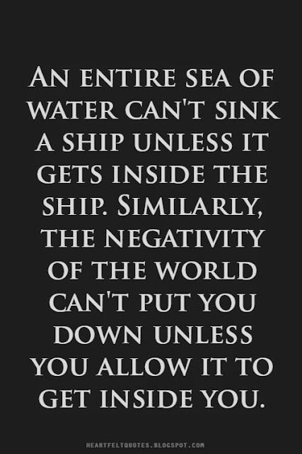 An entire sea of water can't sink a ship unless it gets inside the ship ...