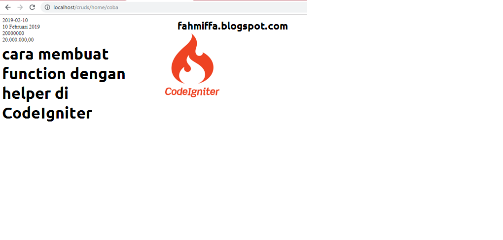 Cara Membuat Atau Menggunakan Function Dengan Helper Di Codeigniter