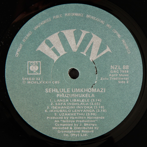 ElectricJive: Phuzushukela - Sehlule Umkhomazi (1982)