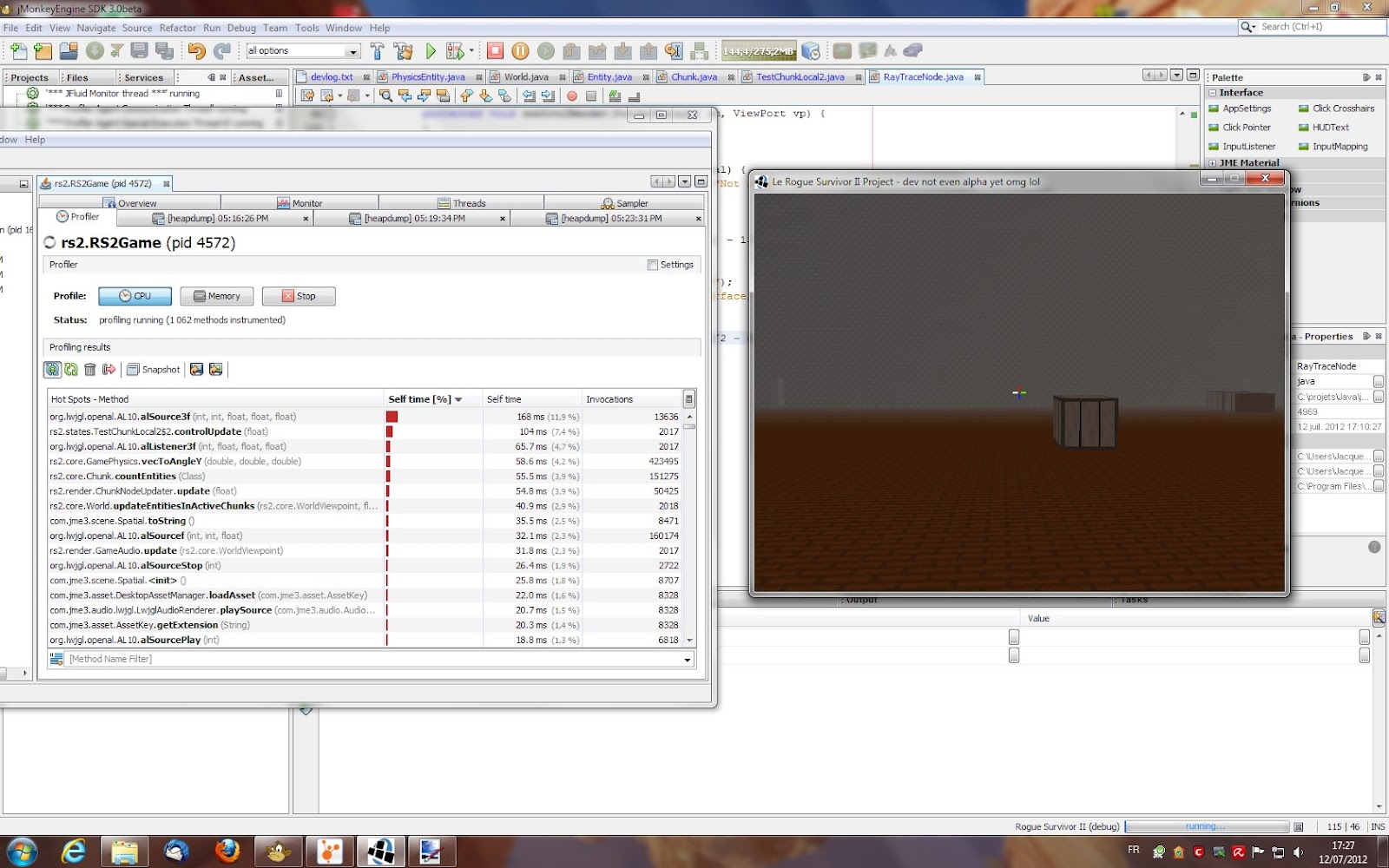 Rogue Survivor Ii Project Day 24 Debug Days With Visualvm And Svn