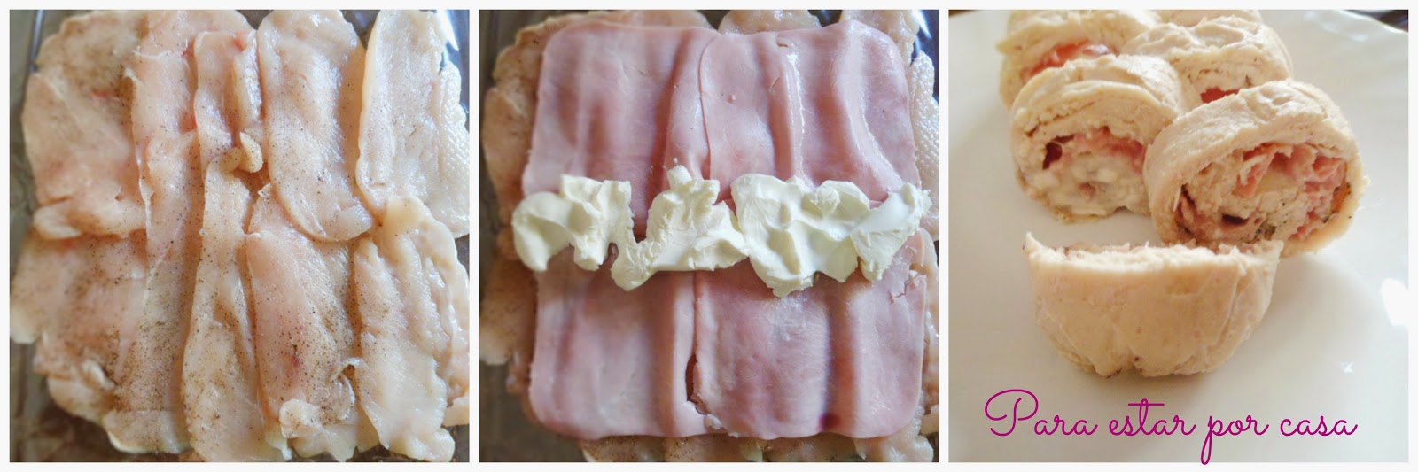 Para estar por casa: Rollo de pollo relleno de york-queso con salsa de ...