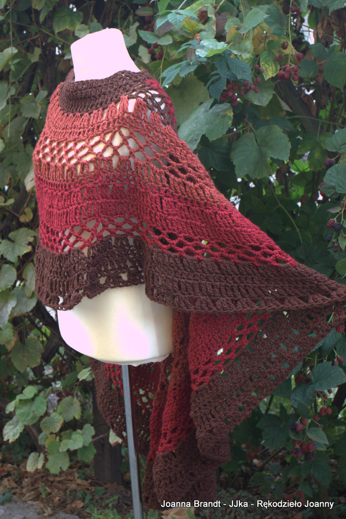 Rękodzieło Joanny / JJka / Joanna's crafts: "Indiańskie" szydełkowe ponczo