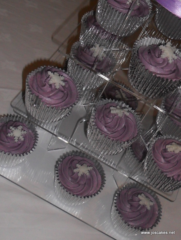 Jo's Cakes: Purple Snowflake Cupcakes