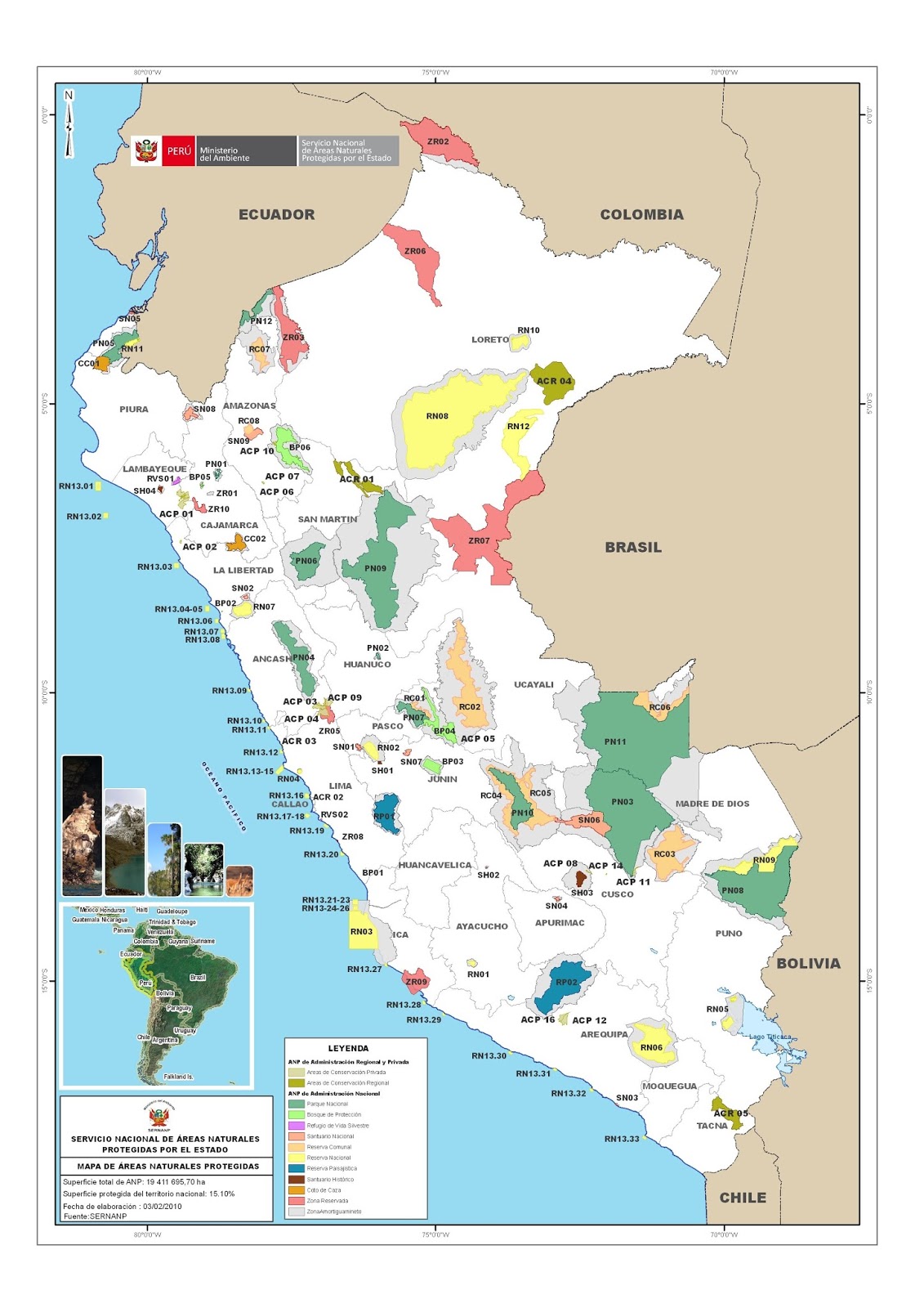 Áreas naturales protegidas en el Perú