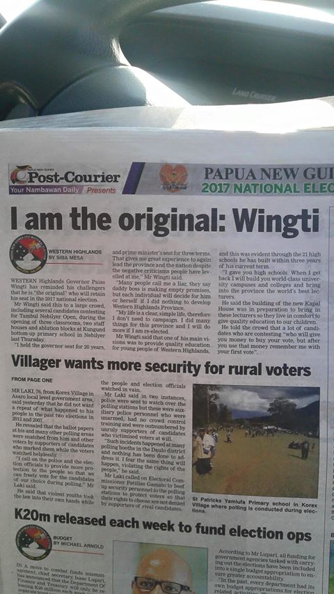 Kaulga's Travel Diary: Western Highlands Governor Hon. Paias Wingti ...