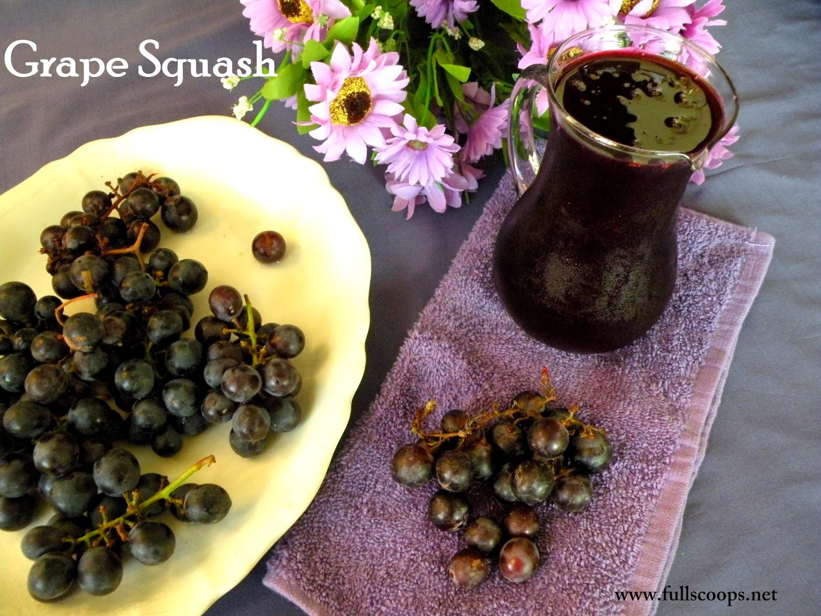 Grape Squash Recipe / How to make Grape Squash ~ Full Scoops - A food ...