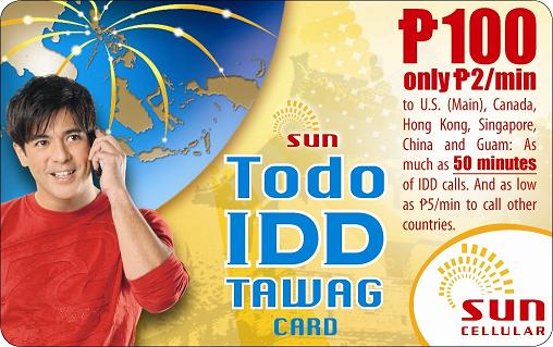 Sun Todo IDD Tawag Card - Cellphone Load & Text Promo