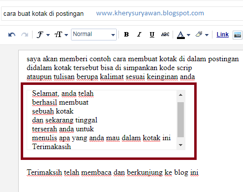 CARA MEMBUAT KOTAK BOX SCRIPT PADA POSTINGAN BLOG - SIAP UJIAN