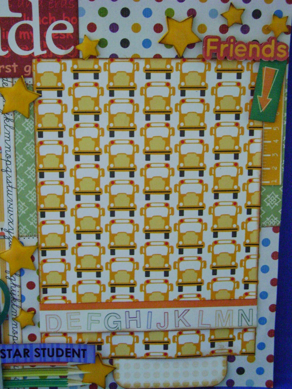 First Grade Scrapbook Layout (Girl)