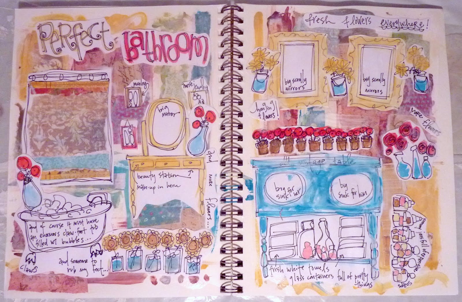 Art by Erin Leigh: Art Journaling: The Perfect Bathroom