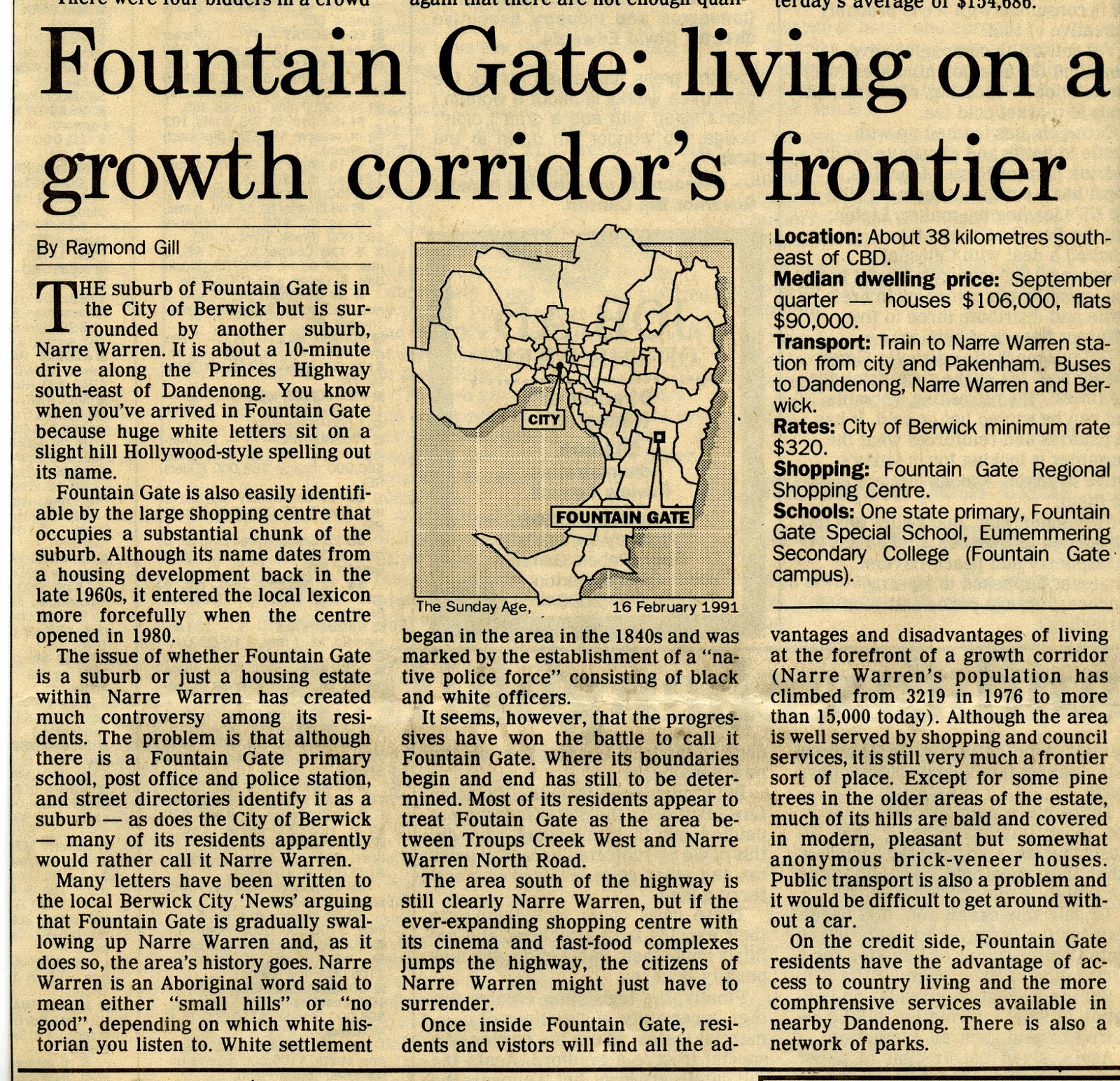 Casey Cardinia - links to our past: Fountain Gate Housing Estate
