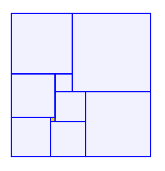 AOWiskunde: Negen vierkanten in een rechthoek