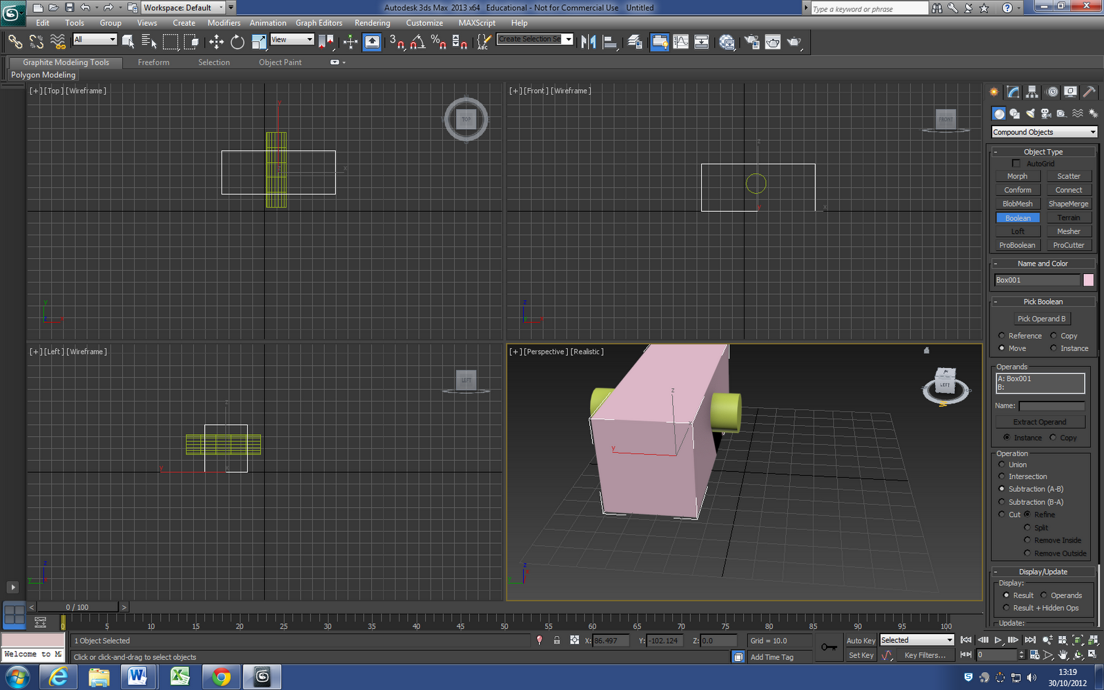 3d Modelling And Animation Modelling Part Two Boolean Operators