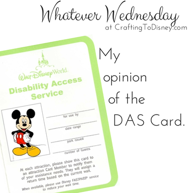 Crafting To Disney : Whatever Wednesday- DAS Card Review