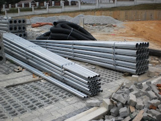 Electrical Installation Wiring Pictures: Compound lighting storage yard