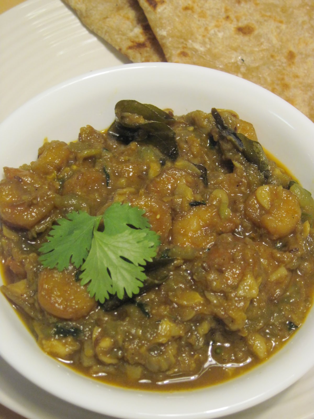 A Food Blog: Beerakaya Royyalu kura (Ridge gourd shrimp curry)