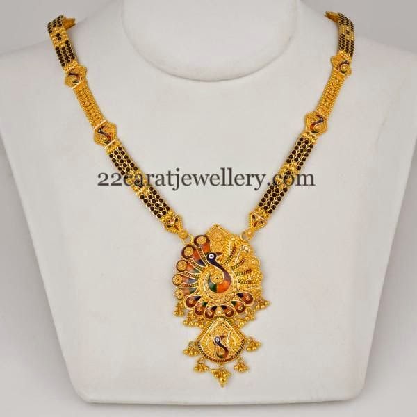 Different Design Black Beads Long Chains - Jewellery Designs