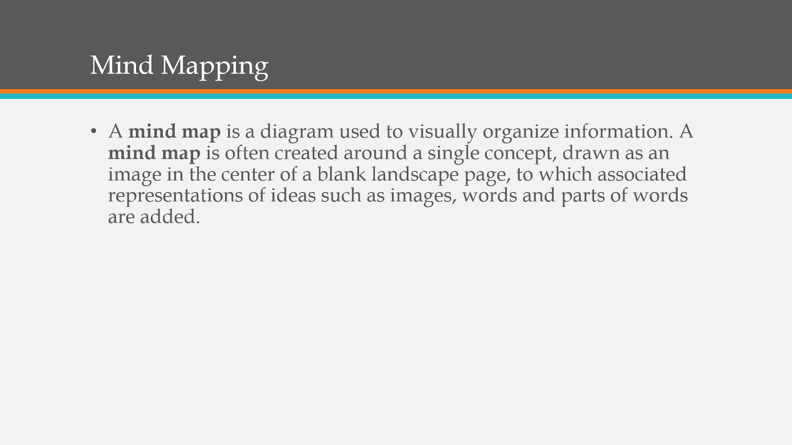 Organising your ideas: MIND MAPPING practice