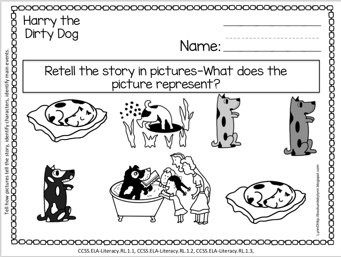 HARRY THE DIRTY DOG BOOK REPORT FORMS ~ Book Units by Lynn