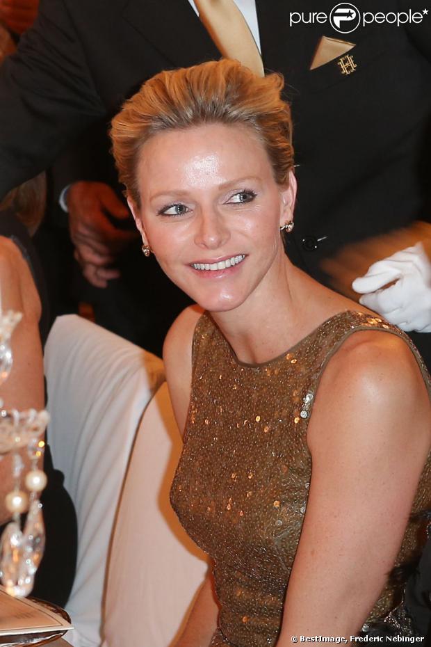 Princess Charlene attends a charity gala at German International Club