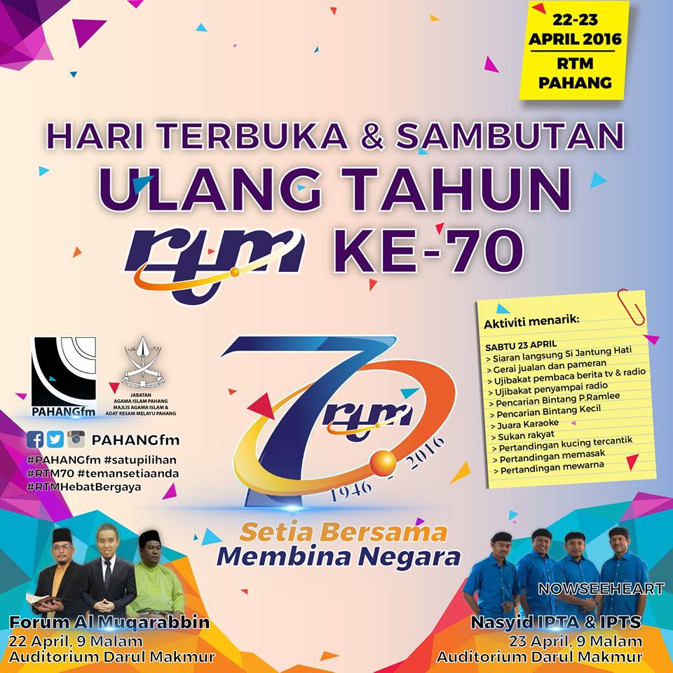 Hari Terbuka dan Sambutan Ulangtahun RTM yang ke 70 - Cerita Ita