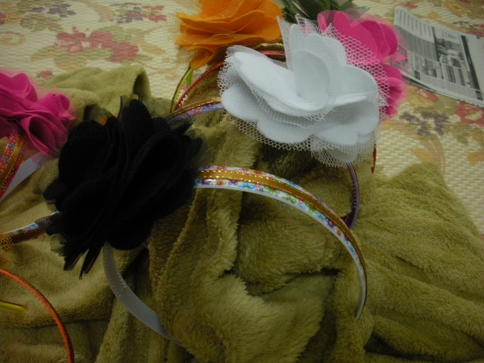 EZA COLLECTION n CRAFT: Kids Scaf...Skaf Rambut Bunga