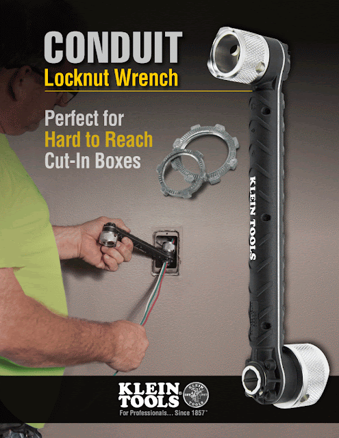 MGM Electric Value Blog: New from KLEIN TOOLS.. Conduit locknut wrench.