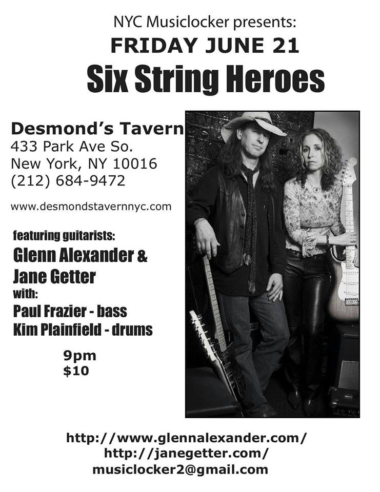 Jane Getter: Six String Heroes New York live date announced