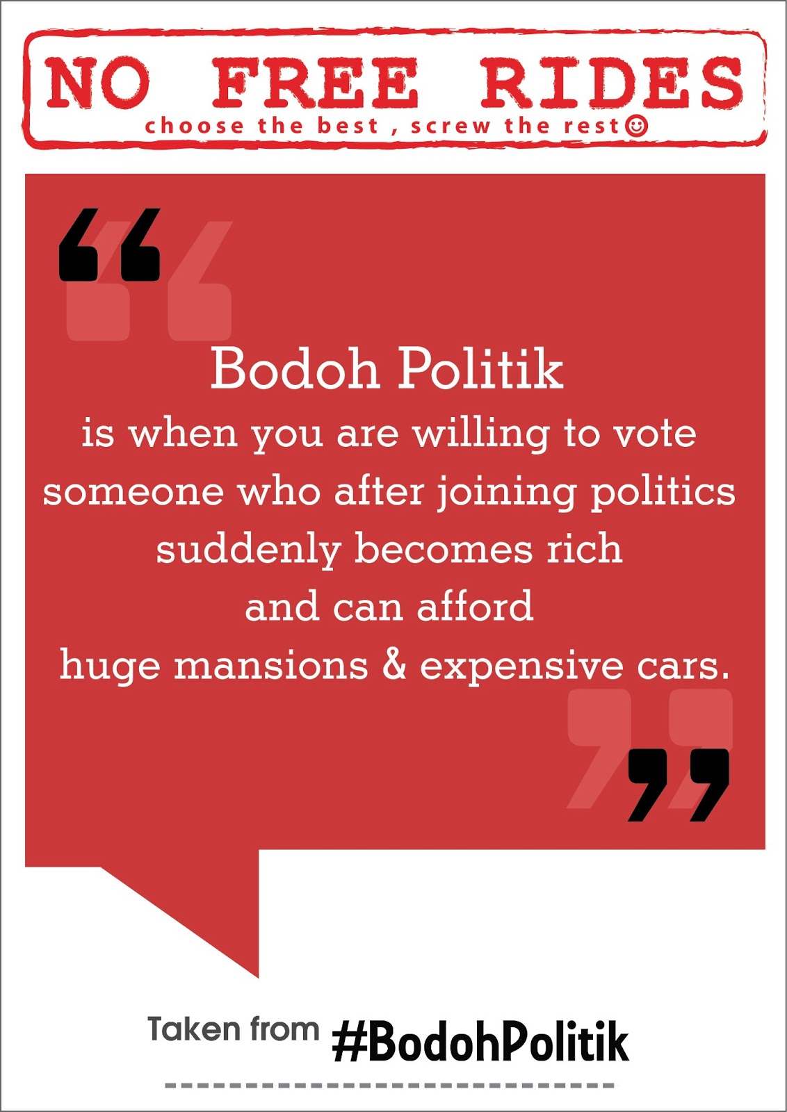 anas zubedy: No Free Rides Campaign: Quote 36