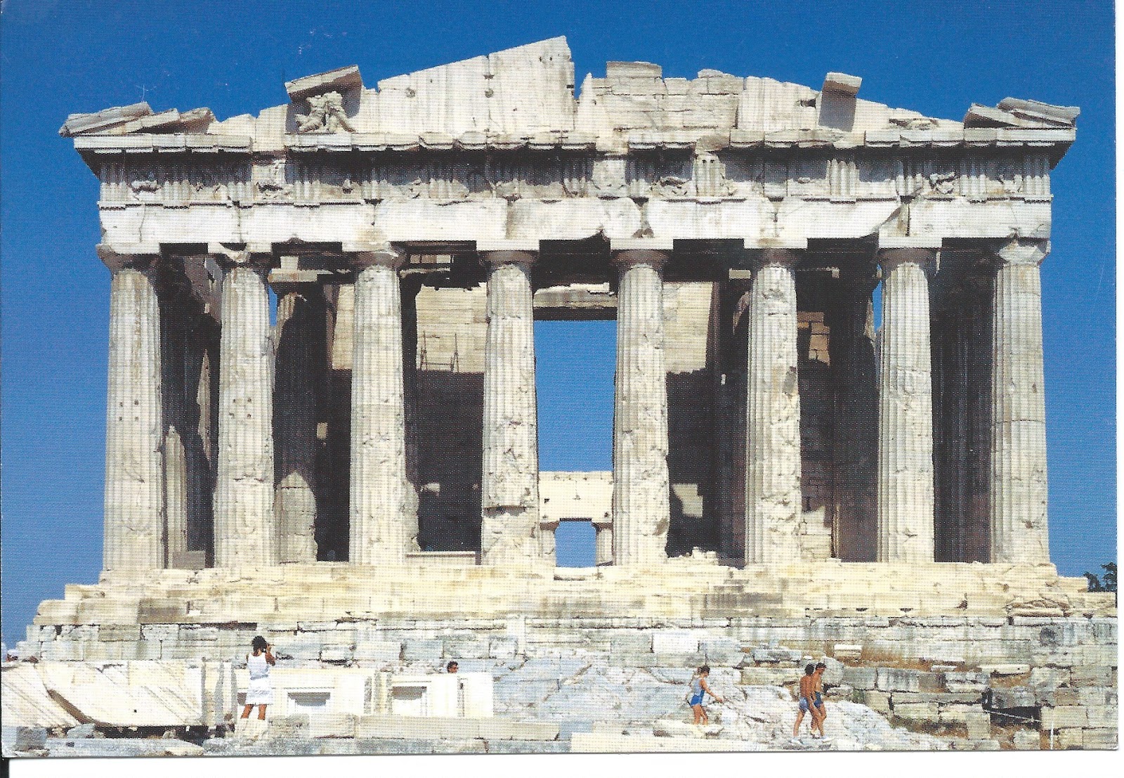 MY POSTCARD-PAGE: GREECE ~ Westside of the Parthenon - UNESCO