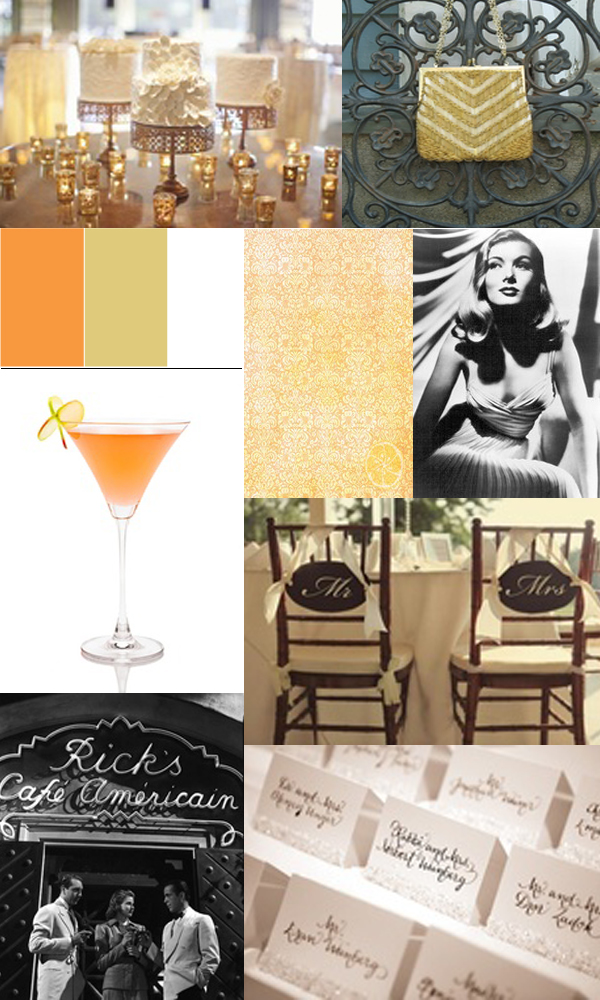 2 Hearts B 1 Designs: {Sneak Peek} Tangerine & Gold Wedding Details