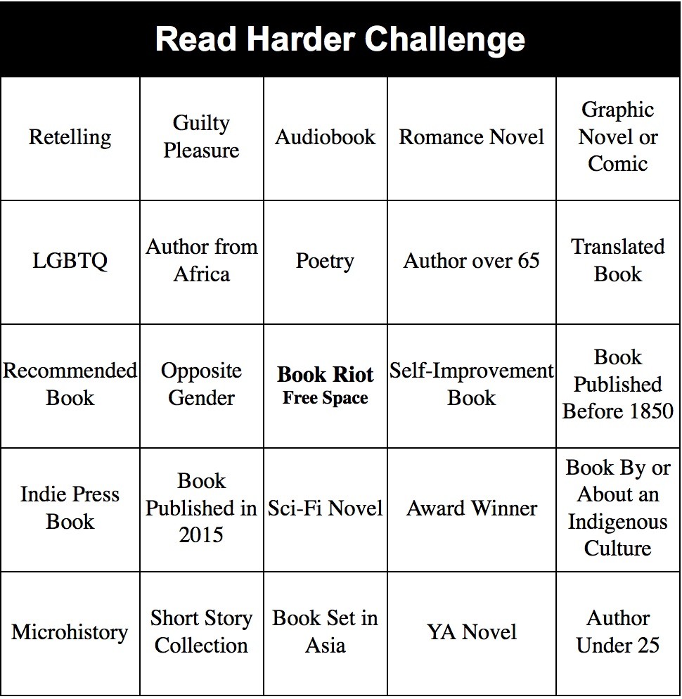 Diverse Reading Challenge: Bingo and Road Trip Reading Challenge