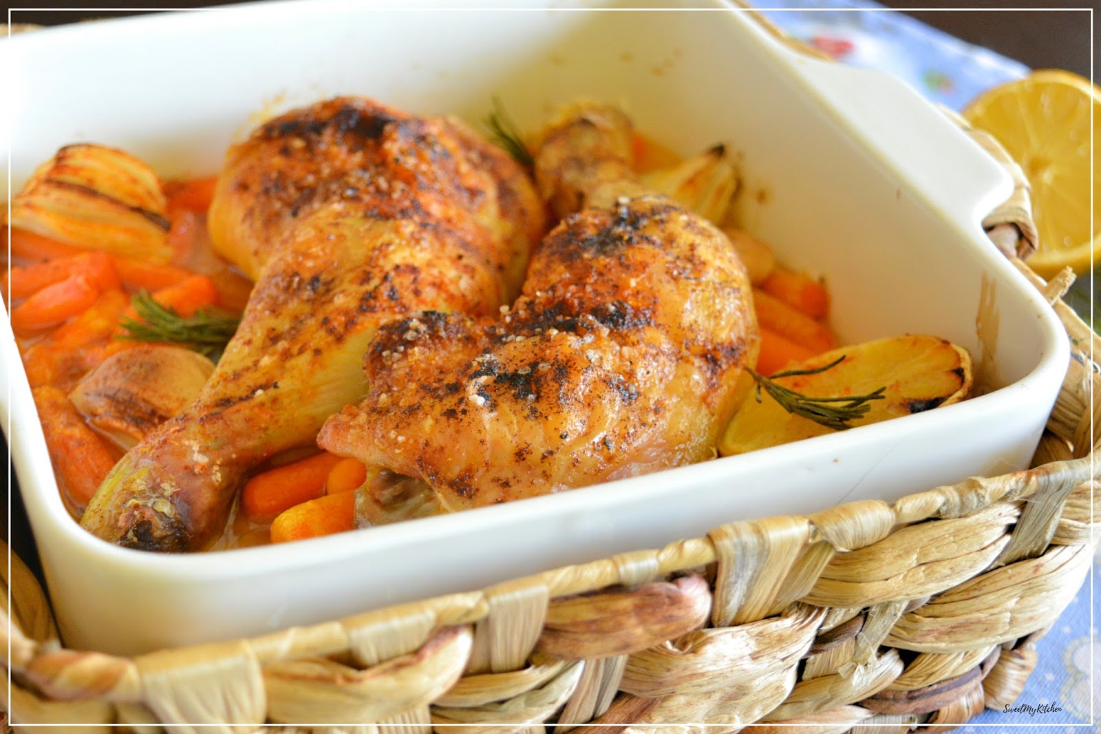 Sweet my Kitchen: Pernas de frango com limão e alecrim
