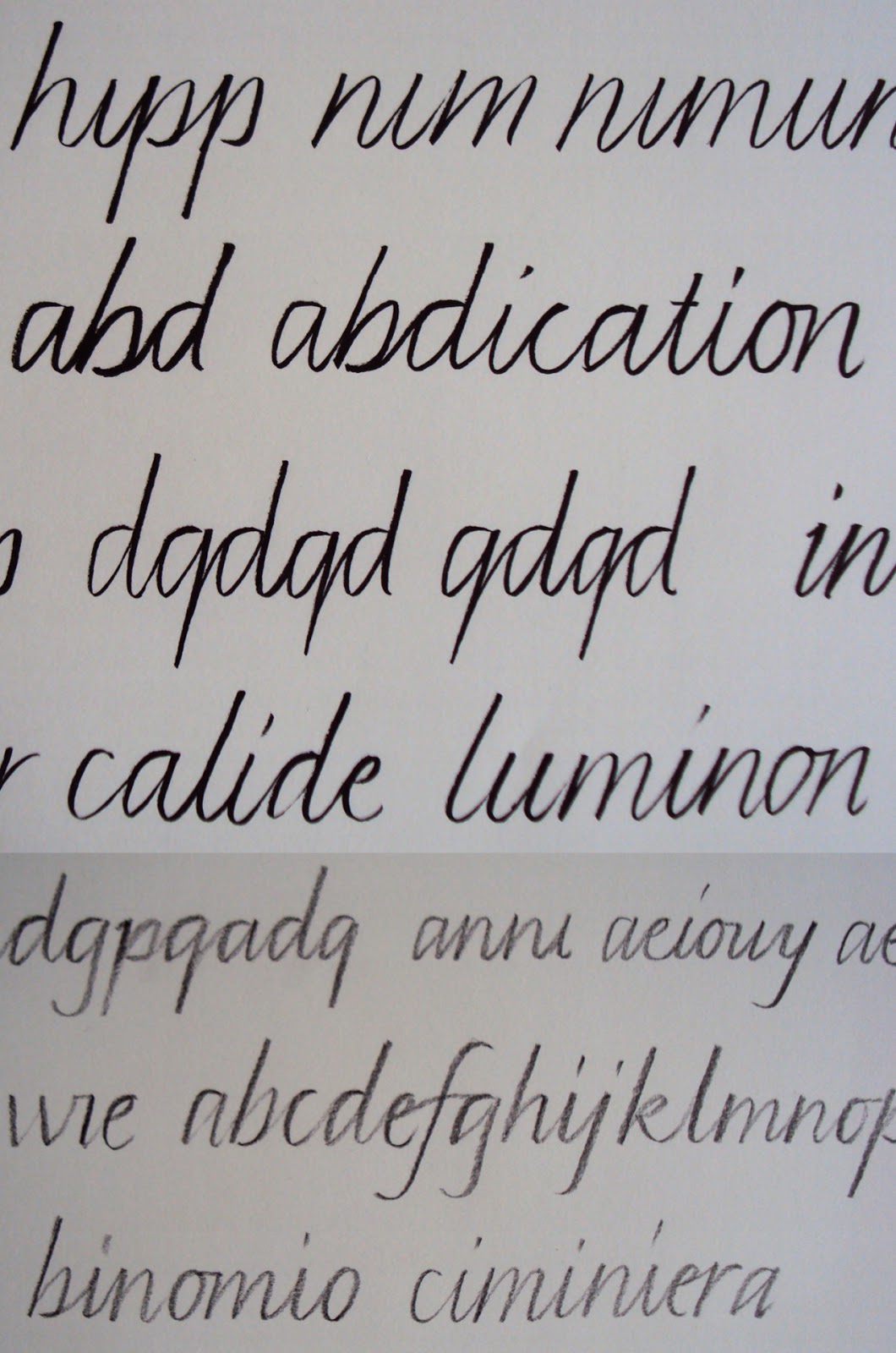 calliglyphe: Stage de cursive humanistique