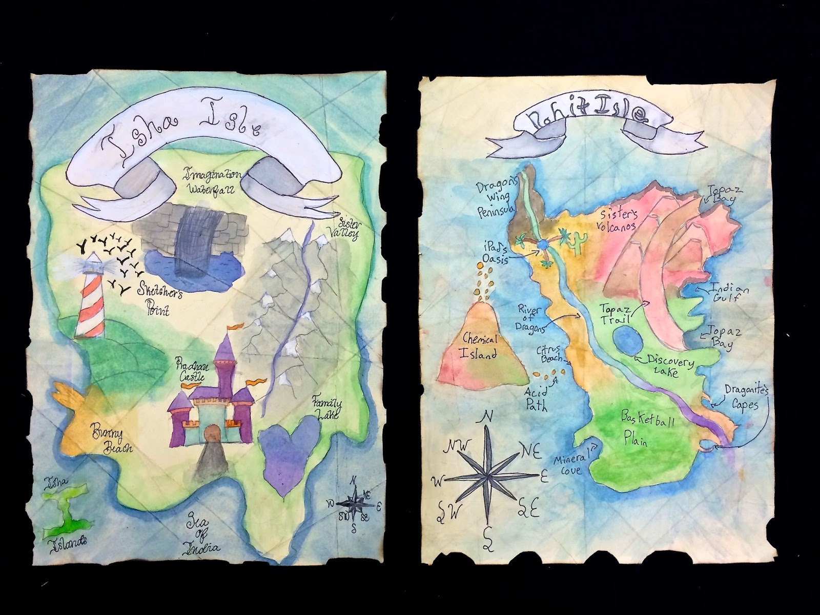 Sixth Grade Art with Mrs. Baxter: Identity Maps-Watercolor