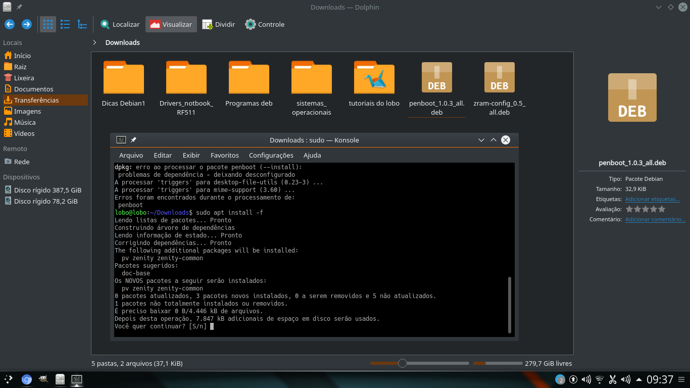 Instalar programas .deb por linha de comando para Debian e derivados