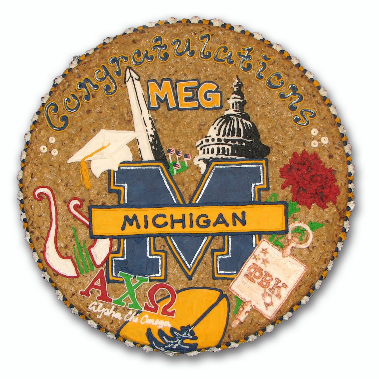 Jennifer's Custom Cookies: Michigan Graduation Cookies