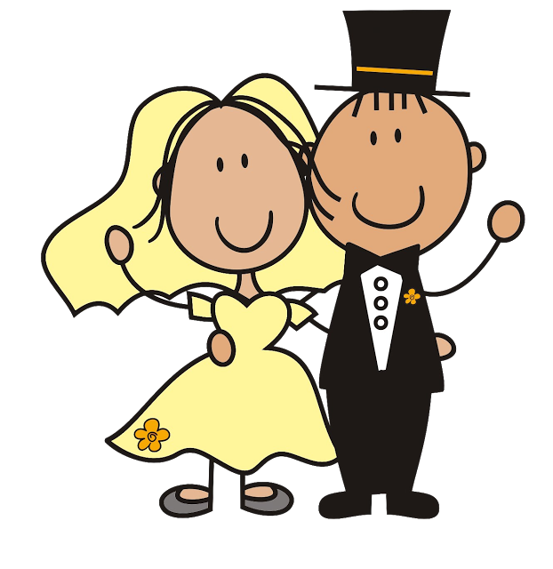 wedding-cartoon.png (622×640) | Tarjetones de boda, Dibujos de novios ...