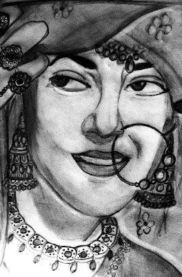 Exceptional Identity: Indian Actress Madhubala from the movie MUGHAL-E-AZAM