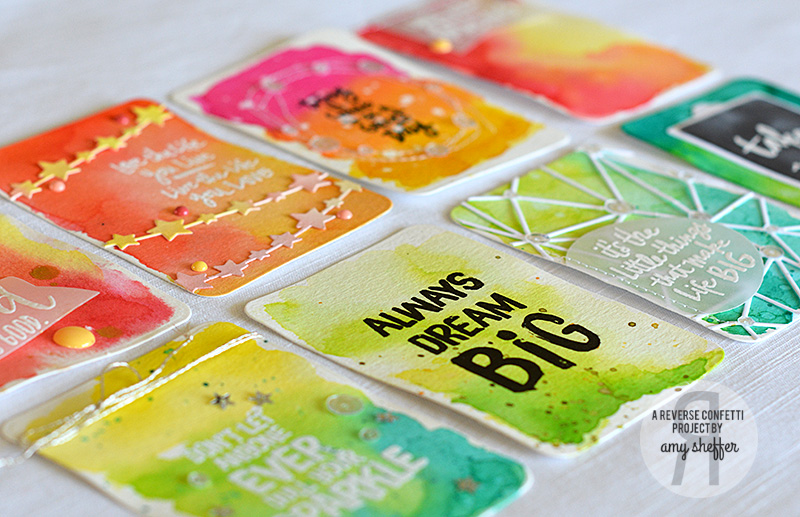 Pickled Paper Designs: Pocket Scrapbooking - Watercolored Filler Cards