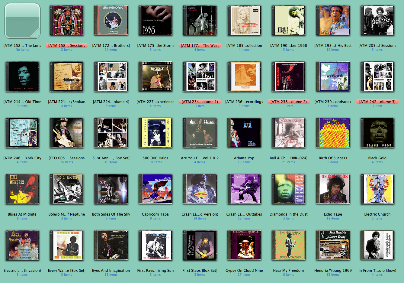 Doc Rock's Studio: Jimi hendrix bootleg folder icons