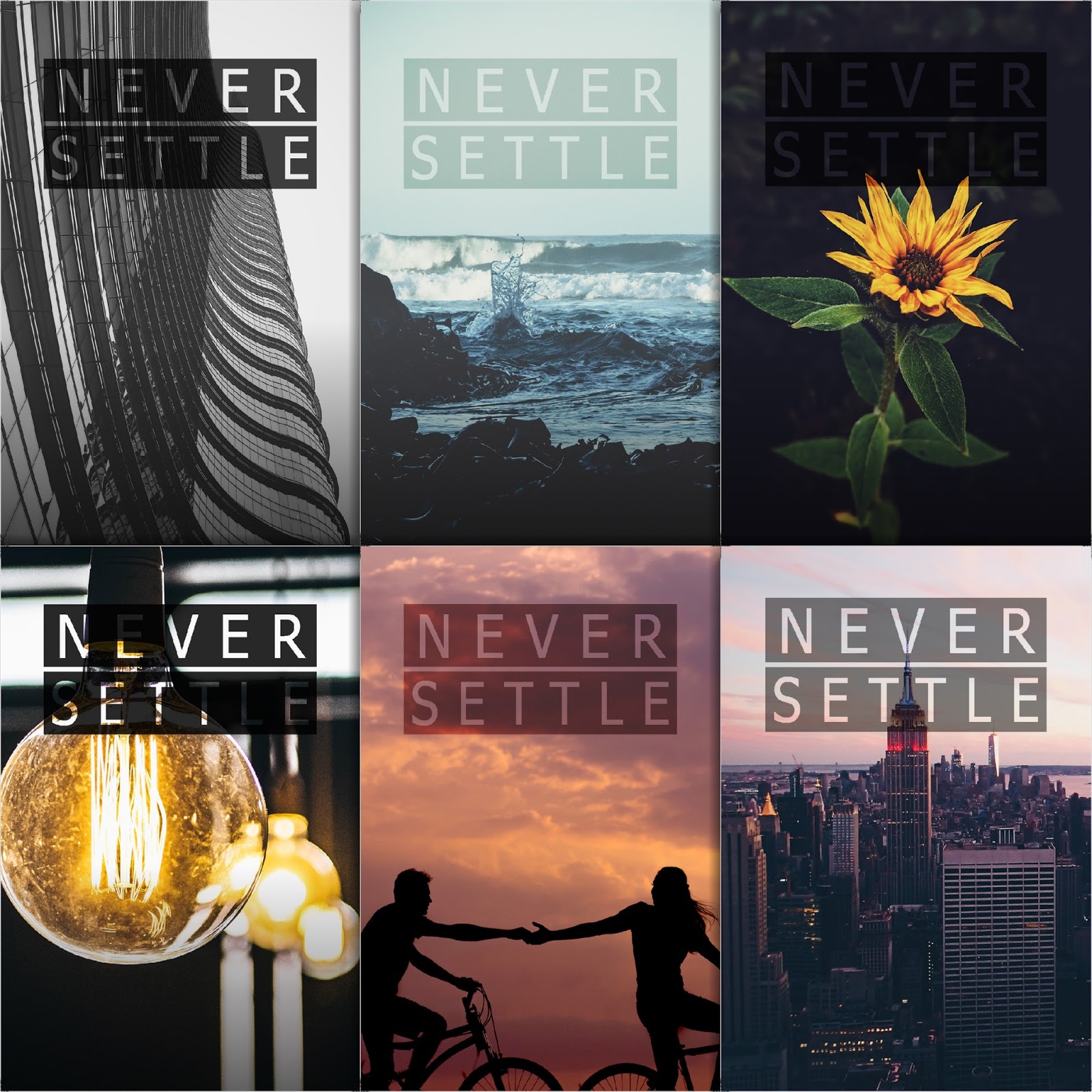 Never Settle Wallpaper Pack 6 (12 Wallpapers) - OnePlus Never Settle ...