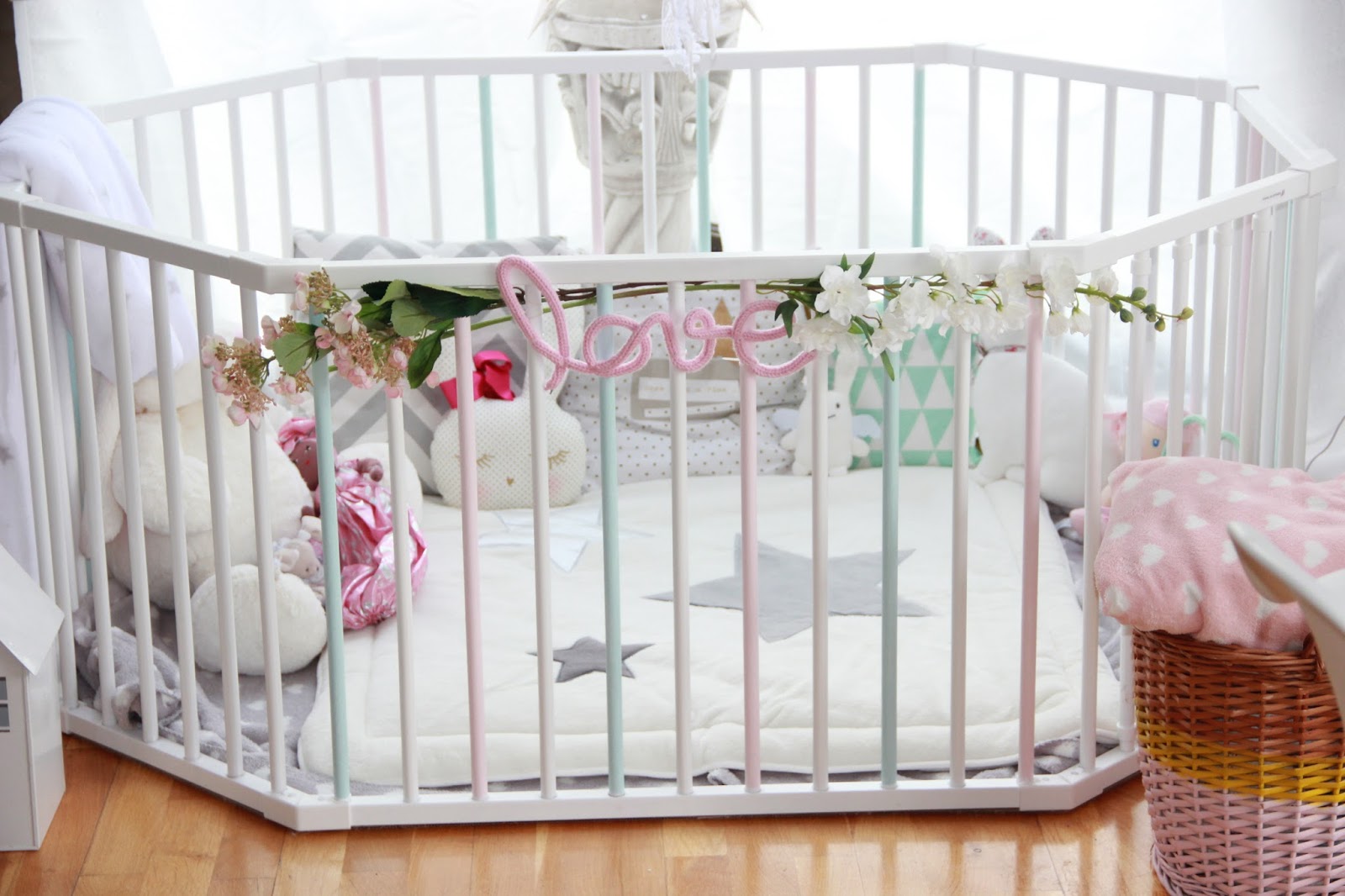 when SHABBY loves CHIC: TUTO DECO : CUSTOMISER UN PARC POUR BEBE