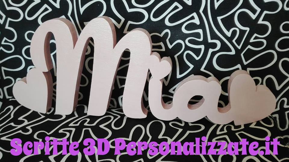 Sritte 3D Personalizzate in Legno.: Scritte in Legno. Nomi in Legno ...