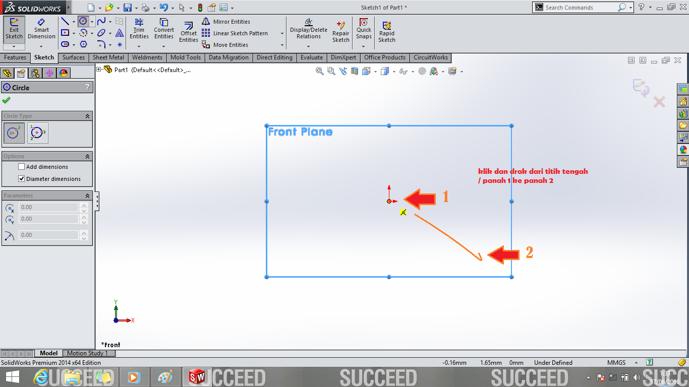 tutoriaal SolidWorks 2014 : Tutorial SolidWorks 2014 membuat bentuk ...
