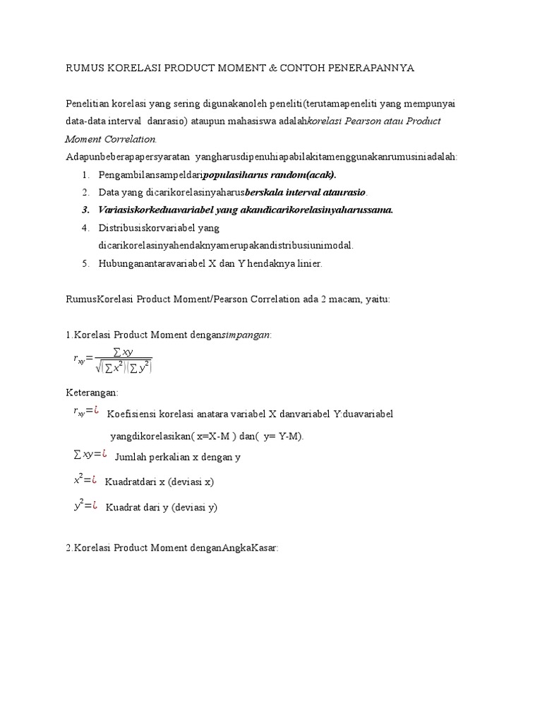 rumus korelasi product moment - wood scribd indo