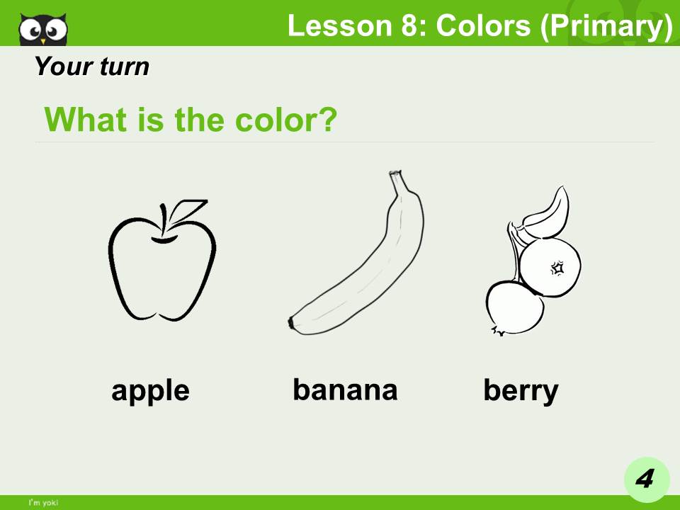 YOKITALK: Lesson 8_Primary Colors