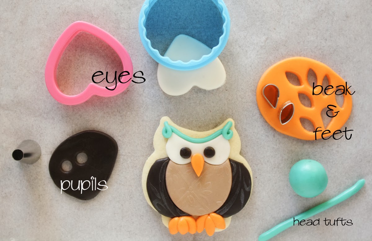 Textured Owls Cookie Tutorial