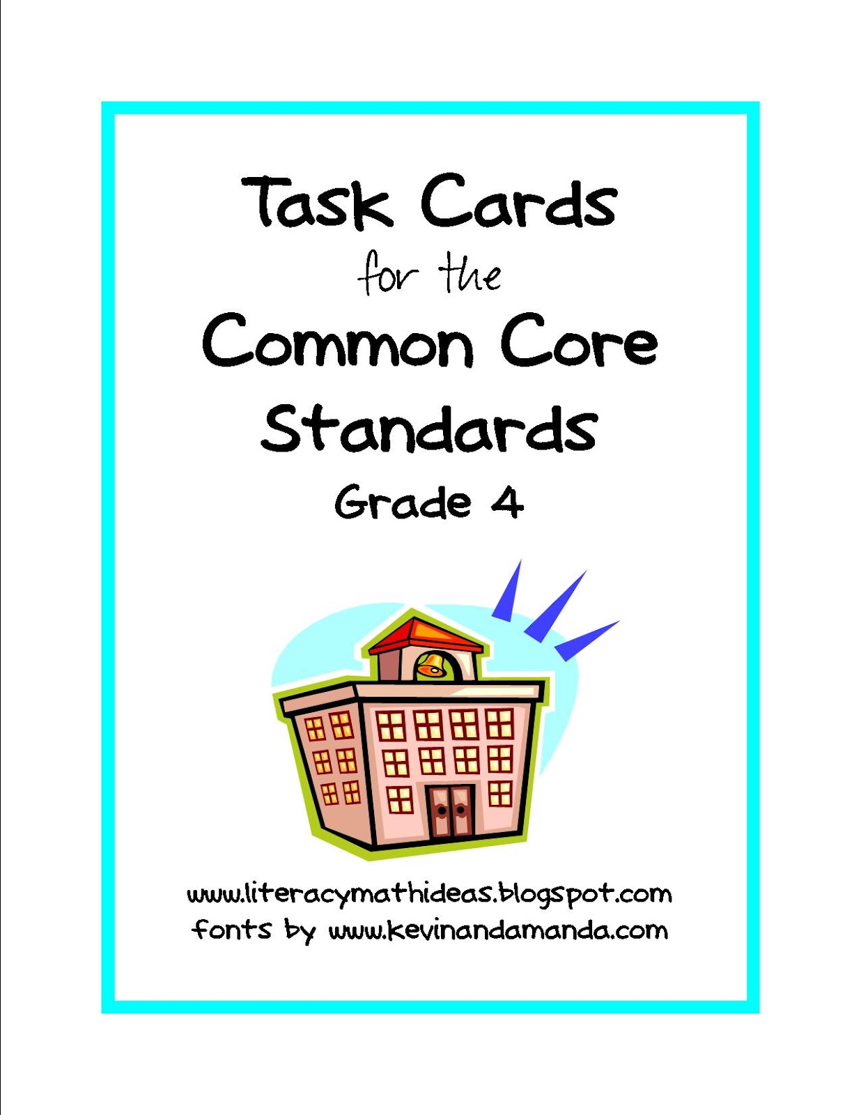 Literacy & Math Ideas: Common Core Standards Task Cards for Each Grade ...